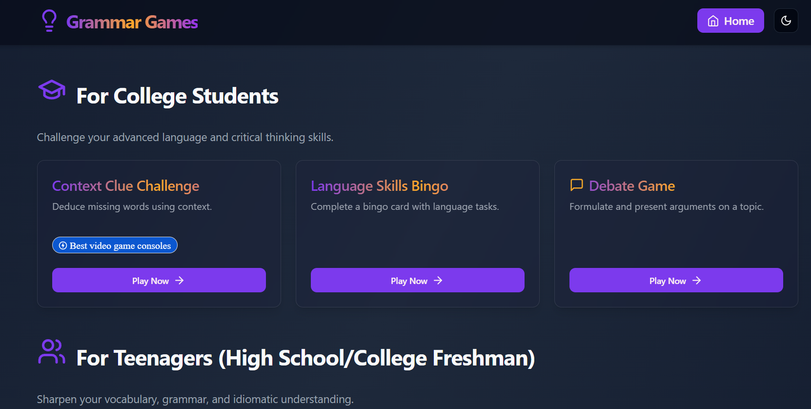 Grammar Games for School student to college student - EDGENext Learning