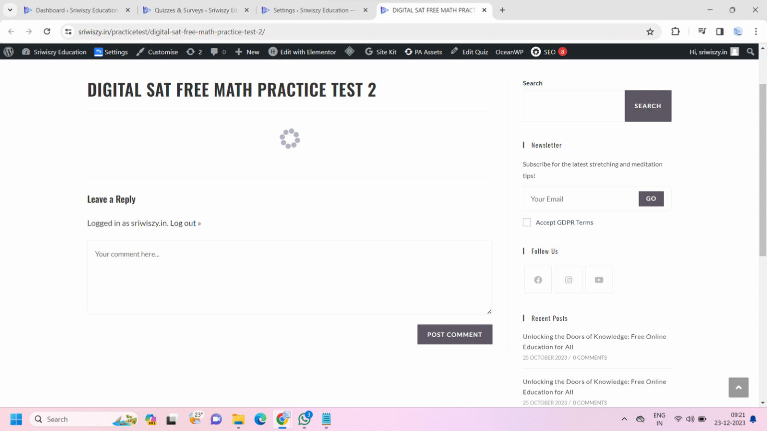 Free Digital SAT Full Length Practice Test - EDGENext Learning