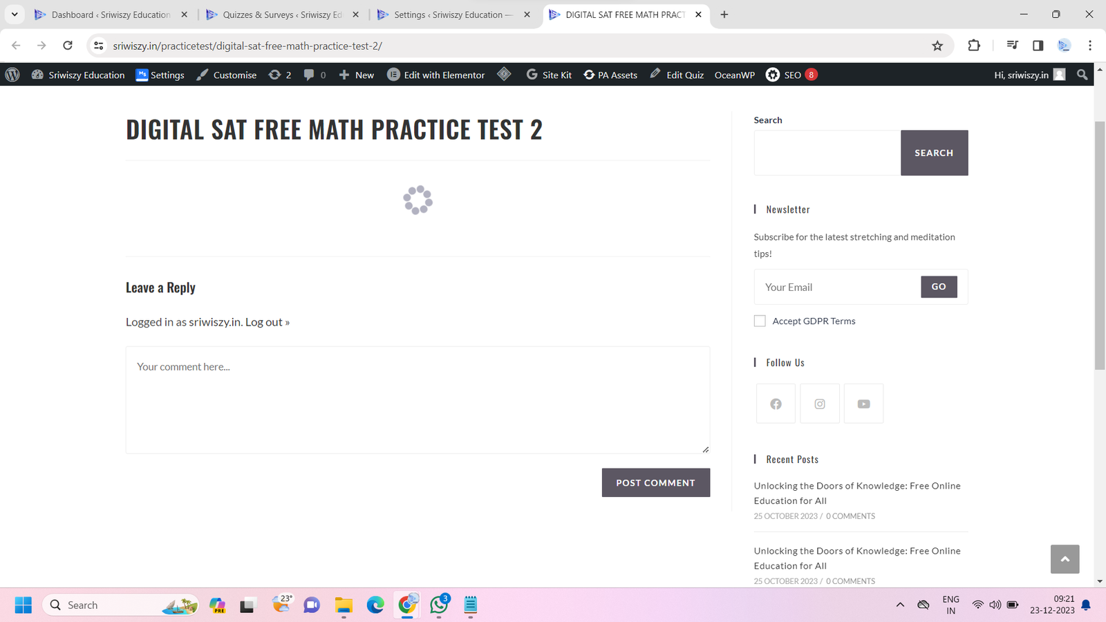 Free Digital SAT Full Length Practice Test - EDGENext Learning